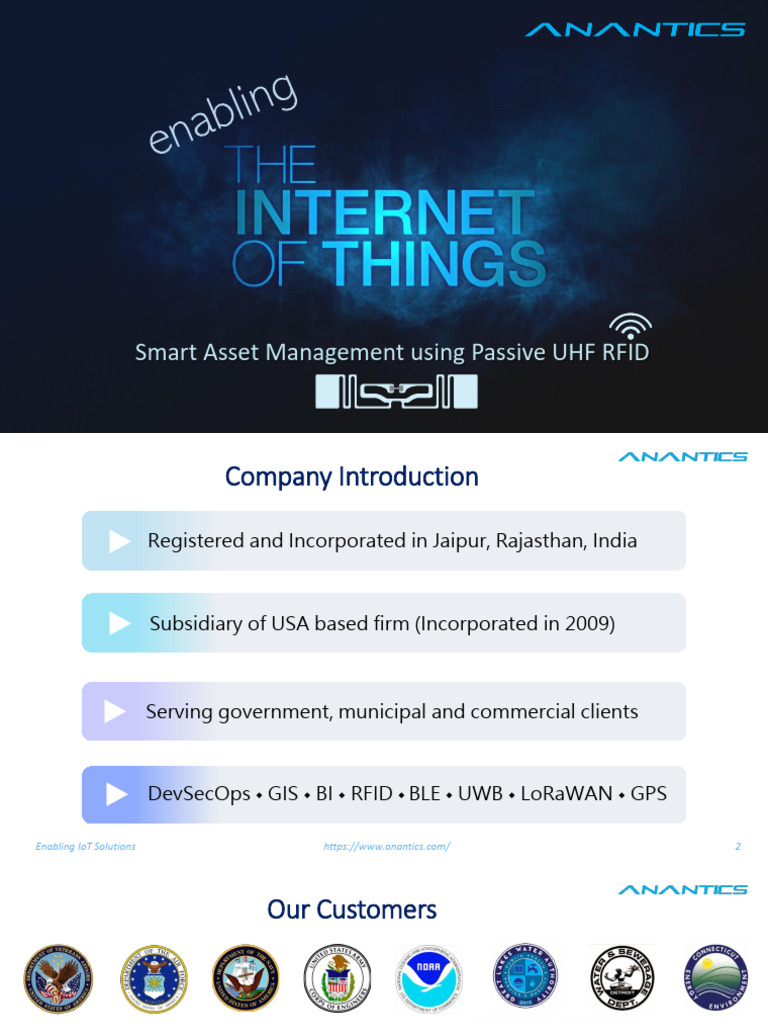 Anantics - Smart Asset Managment | PDF | Radio Frequency Identification | Internet Of Things