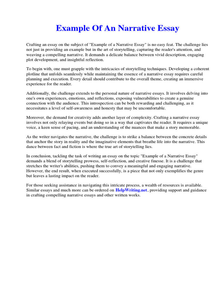 Narrative Essay Writing Guide | PDF | Social Science | Philosophy