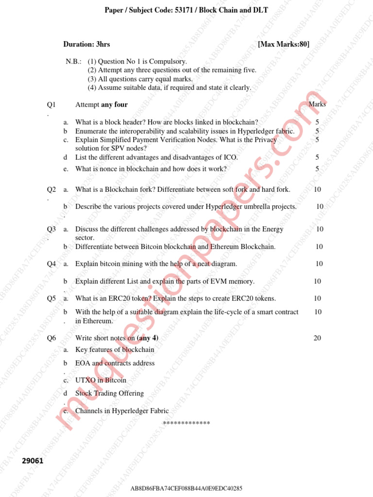 Be - Information Technology - Semester 8 - 2023 - May - Blockchain and DLT Rev 2019 C Scheme ...