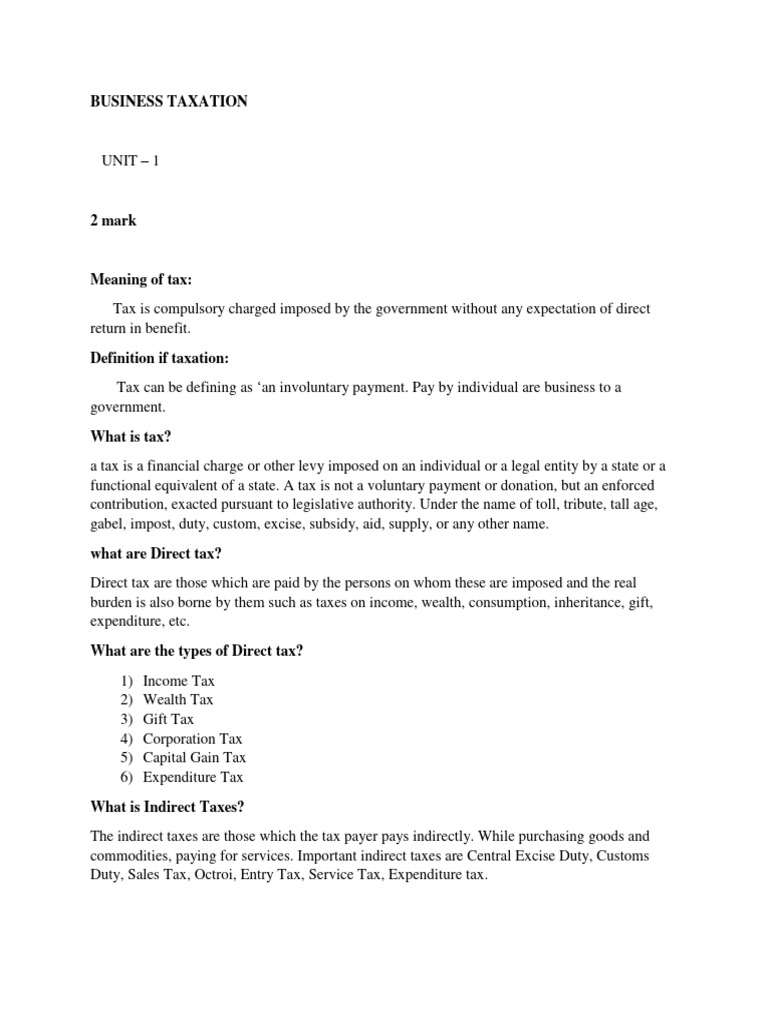 Understanding Business Taxation Basics | PDF | Taxes | Value Added Tax