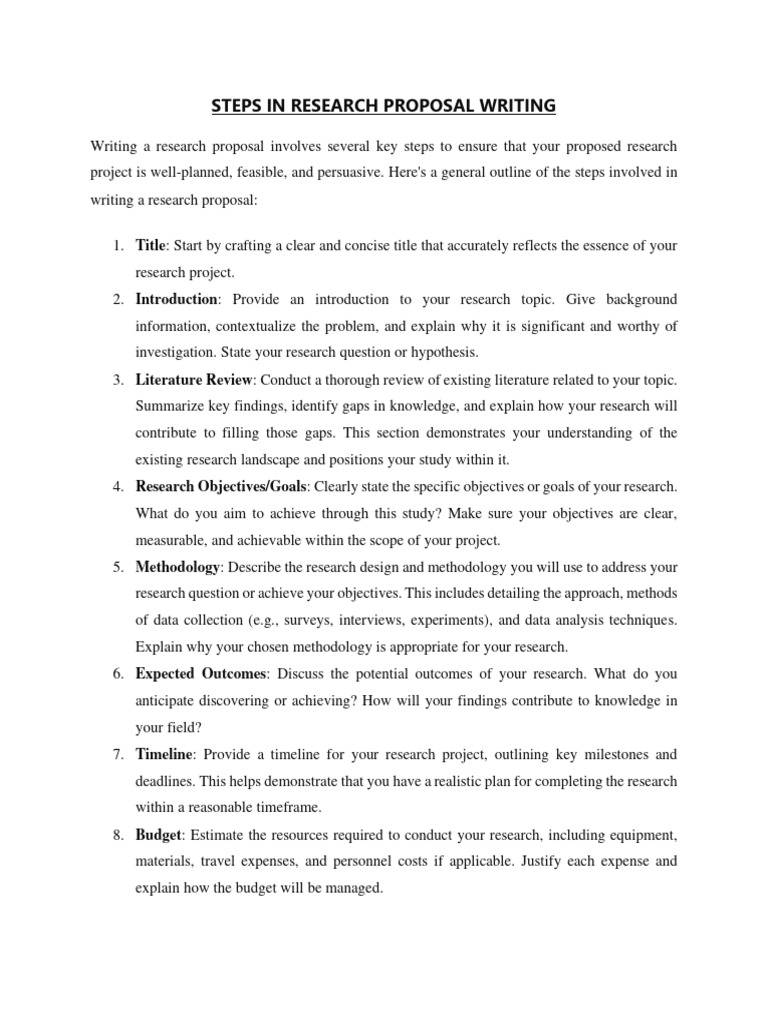 Research Proposal Writing | PDF | Methodology | Science