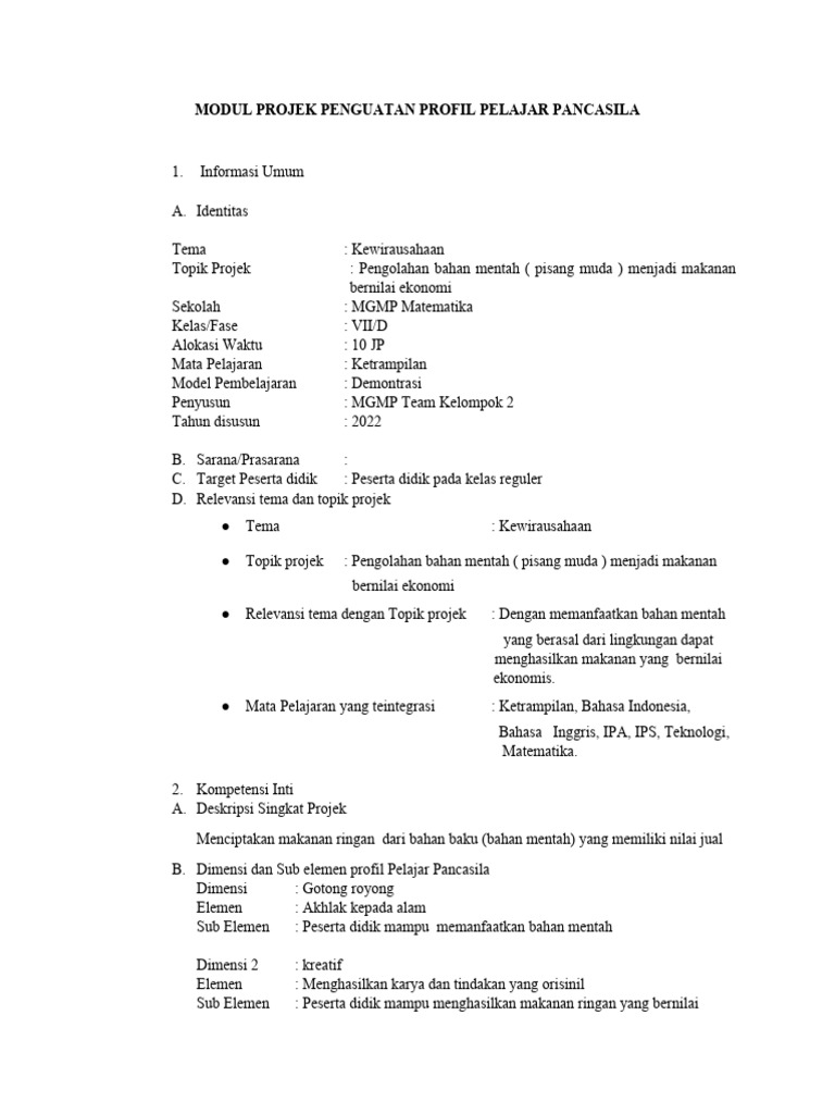 Modul Projek Penguatan Profil Pelajar Pancasila | PDF | Seni | Komputer