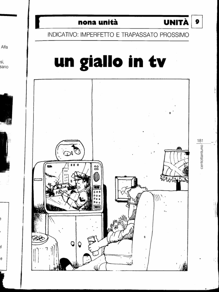 Un Giallo in TV. Imperfetto e Trapassato Prossimo | PDF