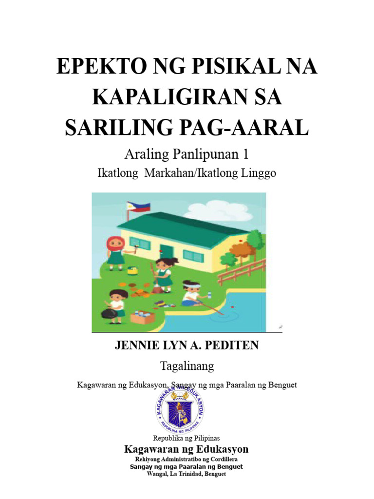 AP1 - Q3 - Wk3 - Epekto NG Pisikal Na Kapaligiran - Ni J. Pediten | PDF