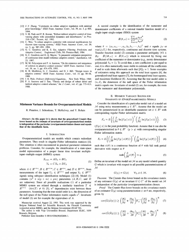 Fischer Information Matrix | PDF | Matrix (Mathematics) | Least Squares