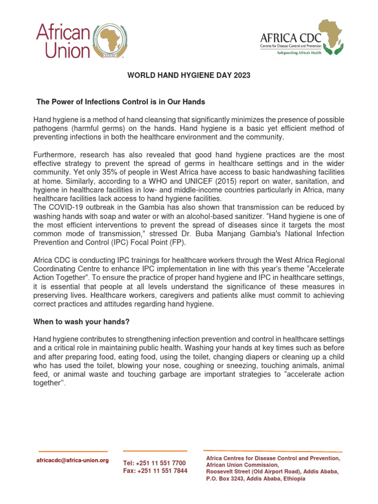 Hand Hygiene: Key to Infection Control | PDF | Hand Washing | Hygiene