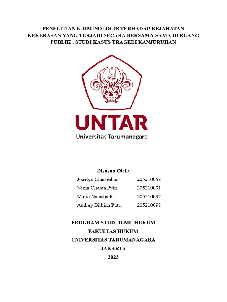 Mini Skripsi Kriminologi | PDF