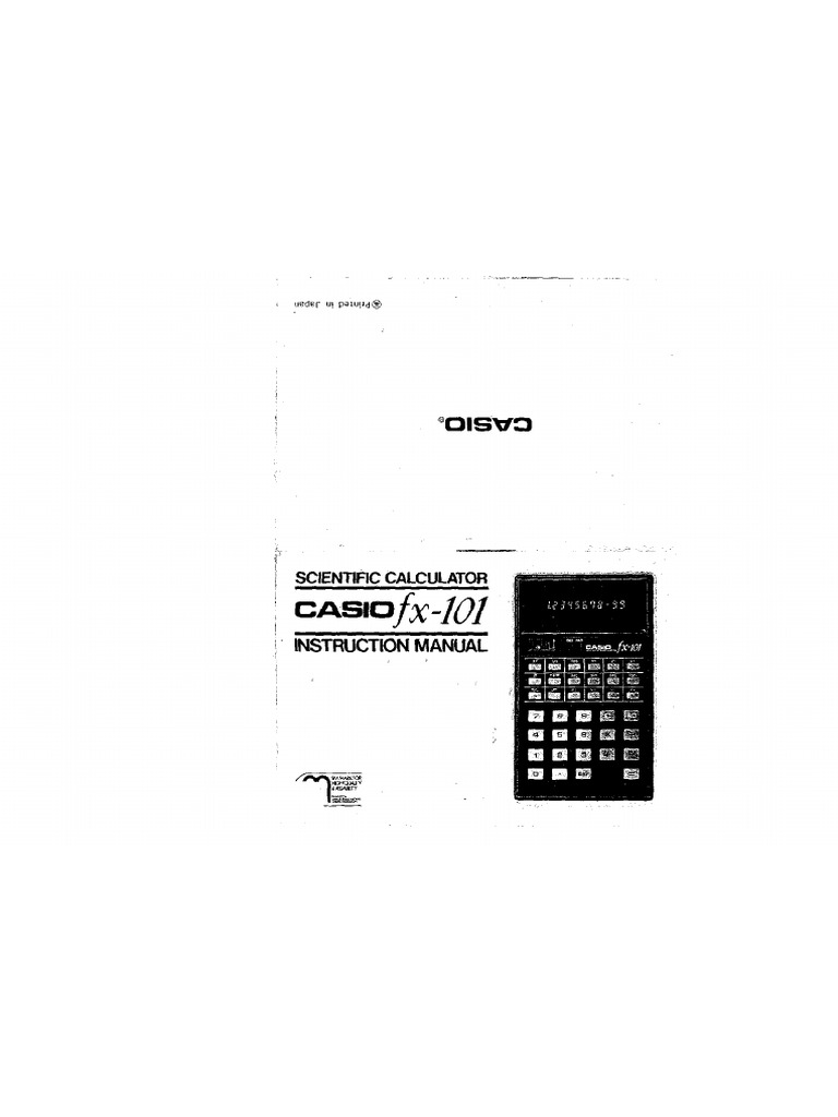 Casio fx-101 | PDF