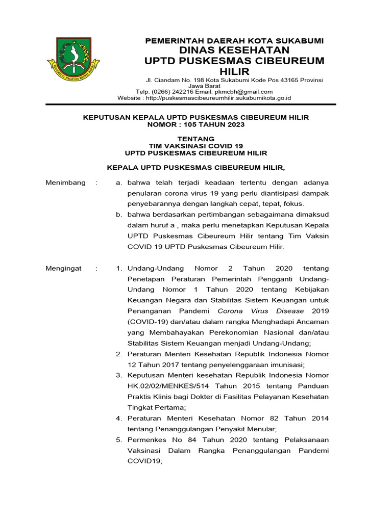 105 SK Tim Covid | PDF