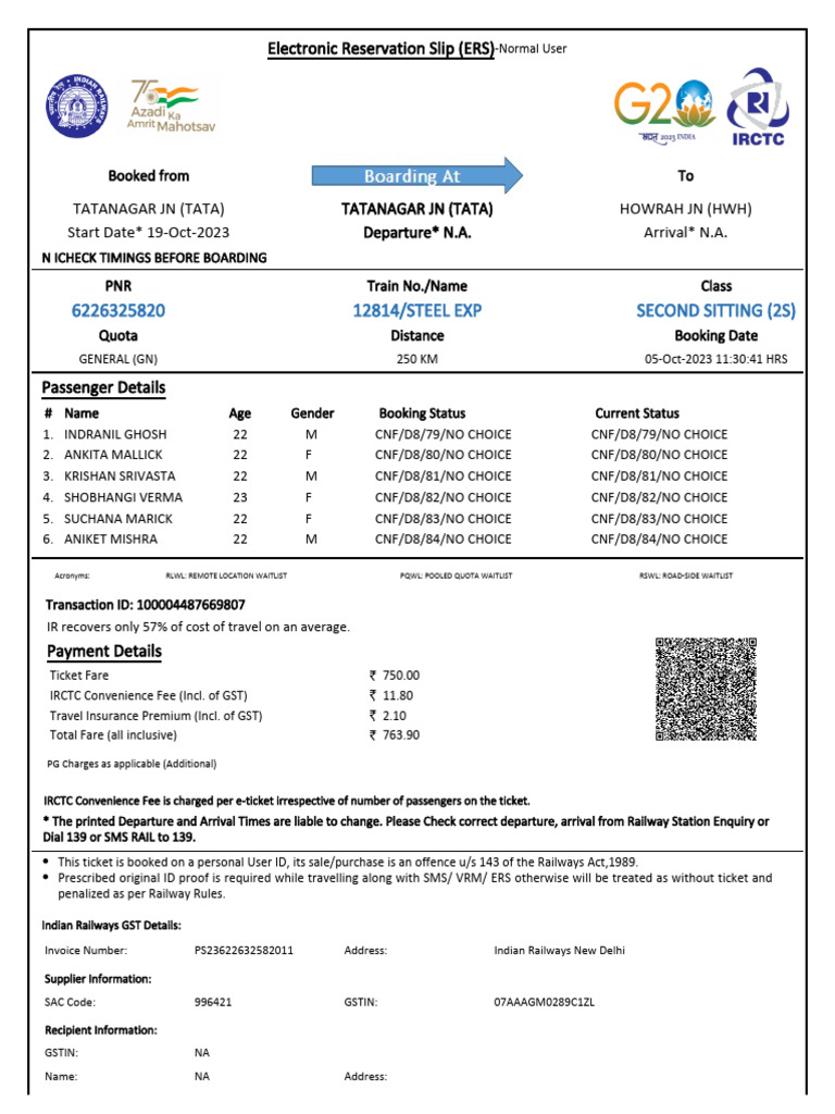 12814/STEEL EXP Second Sitting (2S) | PDF | Identity Document | Ticket ...