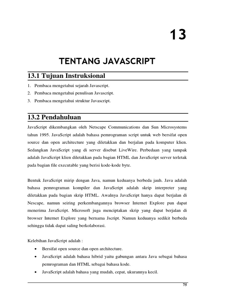 Pemrograman Web Javascript | PDF