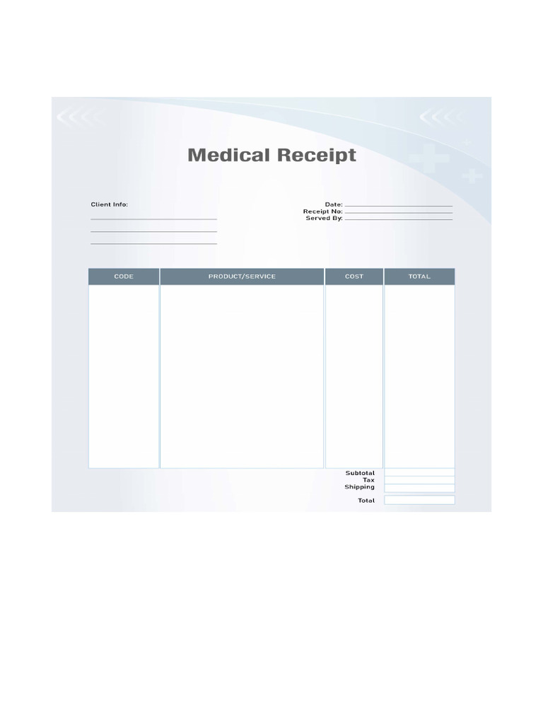 Printable Medical Doctor Receipt Templatesn - 7739.jpg | PDF