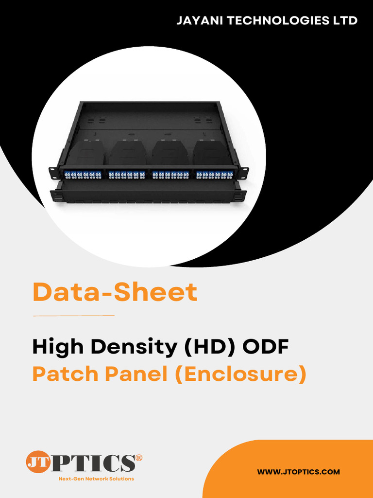 High Density ODF Patch Panel Data Sheet by JTOPTICS | PDF | Optical ...