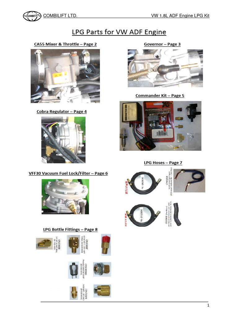 LPG Kit VW 1.8L ADF LPG Engine | PDF | Throttle | Carburetor