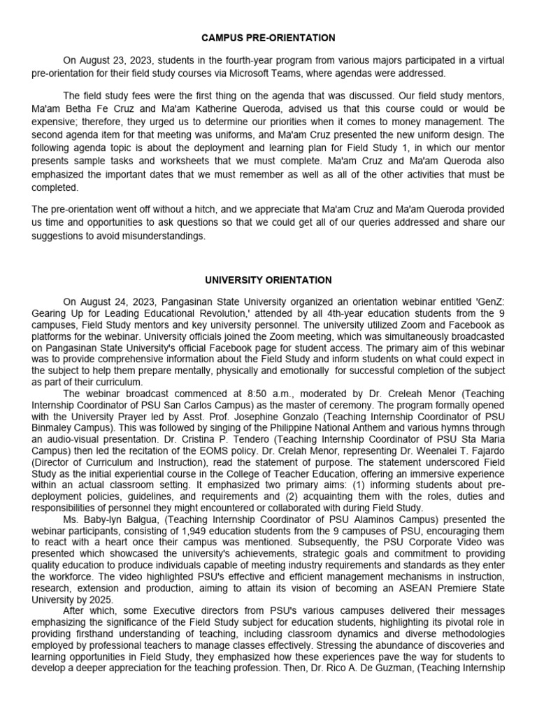 Narrative Reports | PDF | Lesson Plan | Teachers