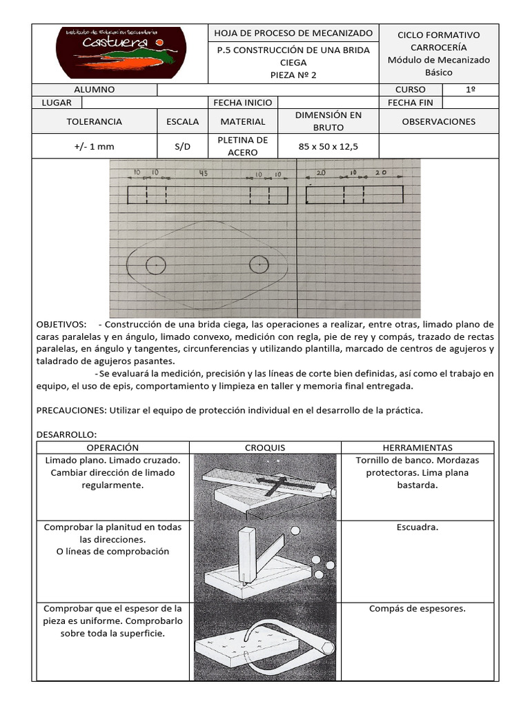 P.5 MB PIEZA 2 | PDF | Perforar | Tornillo
