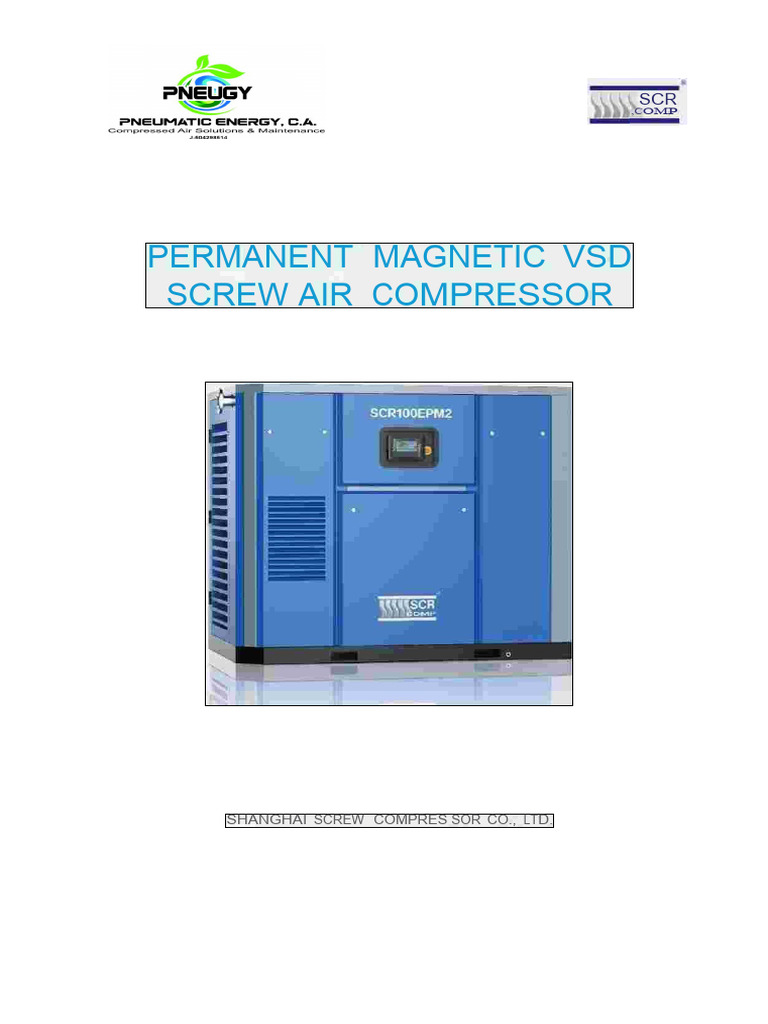 Techincal Data Sheet For Compressor Scr20epm-8 and 100epm2-8 | Download Free PDF | Electric ...