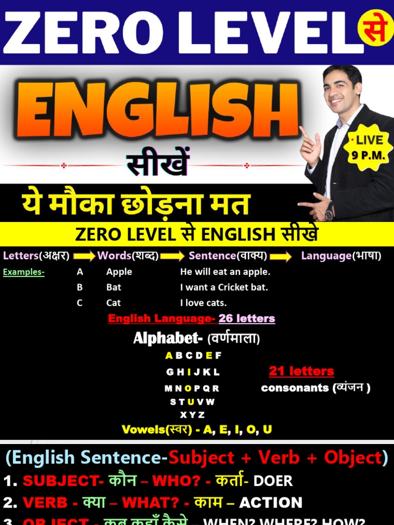 Zero Level Se English Sikhe 3 July | PDF