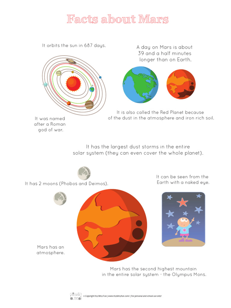 Mars Facts For Kids | PDF