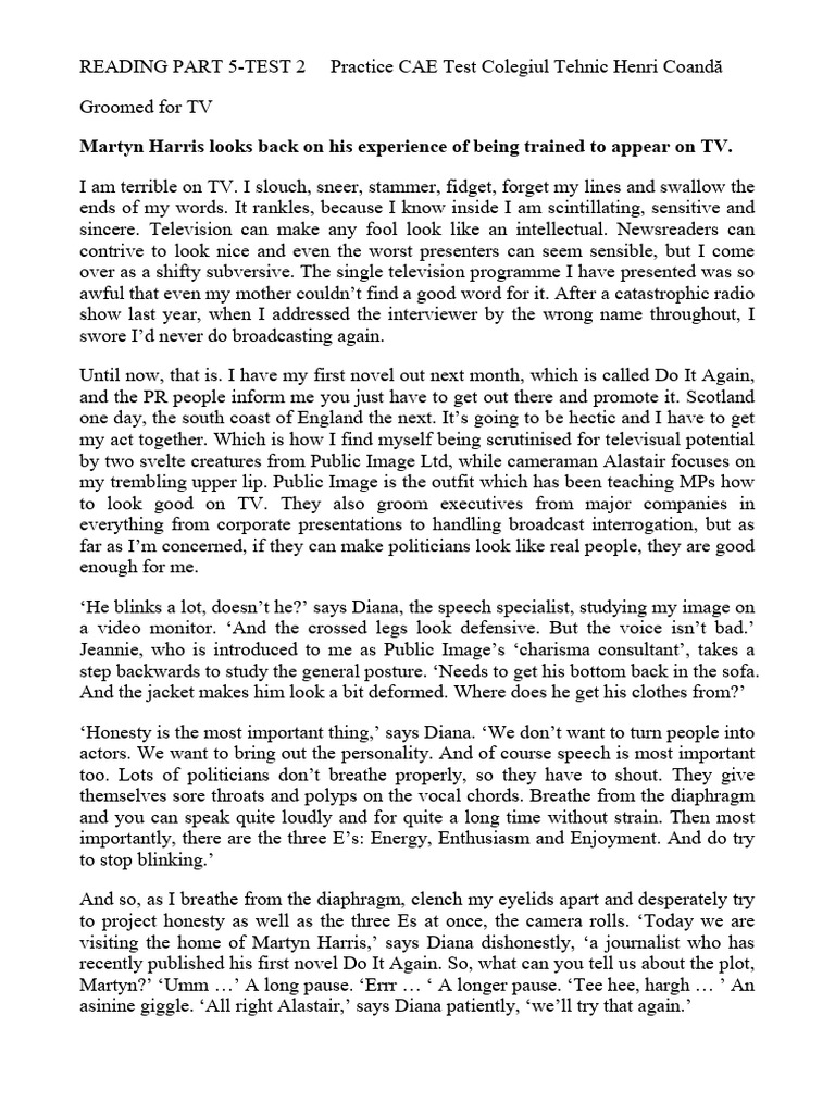 Cae Paper 5 Practice Test 2 | PDF