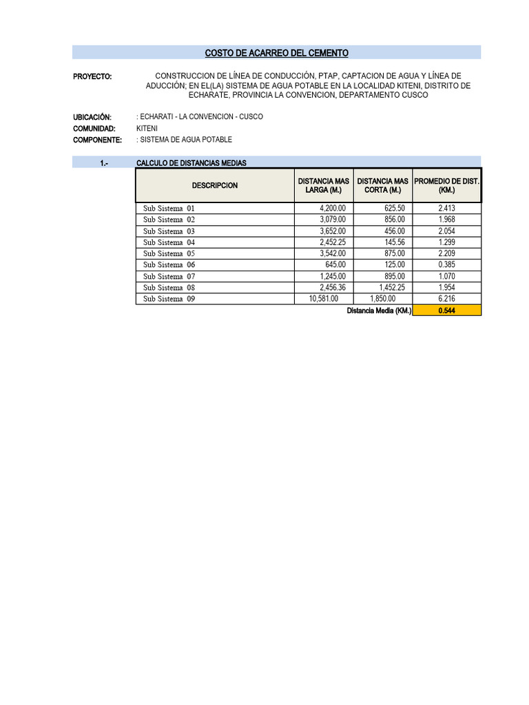 Calculo Acarreo Agregados | PDF | Materiales de construcción | Materiales