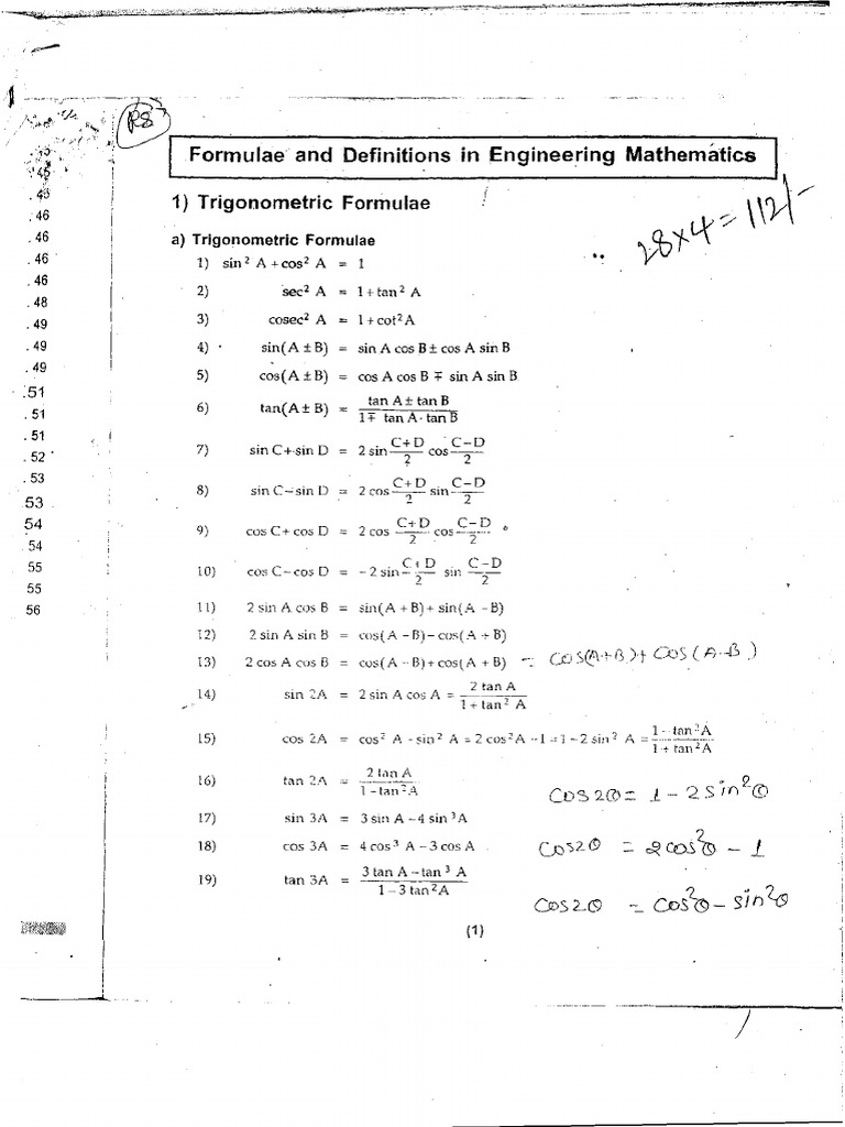 Formulae and Definitions | Download Free PDF | Sequence | Limit ...