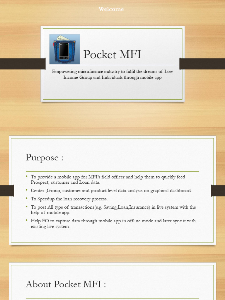 Pocket MFI | PDF | Mobile App | Microfinance