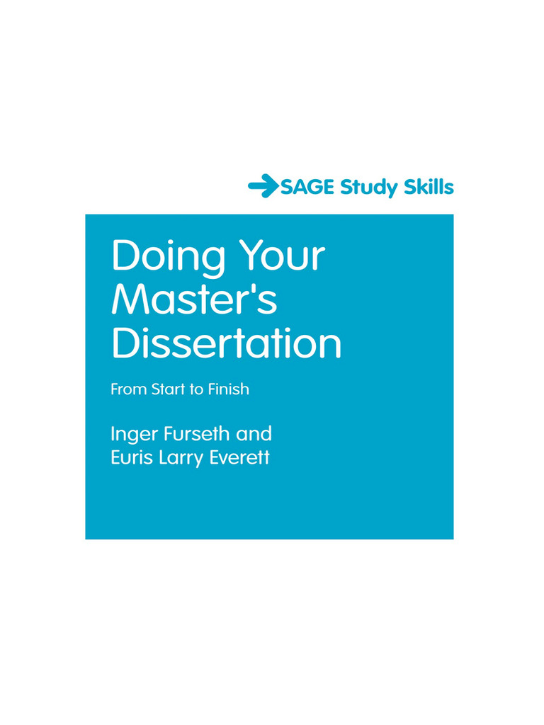 Doing Your Master's Dissertation 2013 | PDF | Thesis | Concept