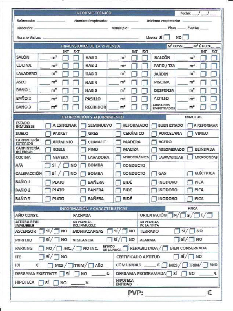 Hoja de Valoracion de Un Inmueble | PDF