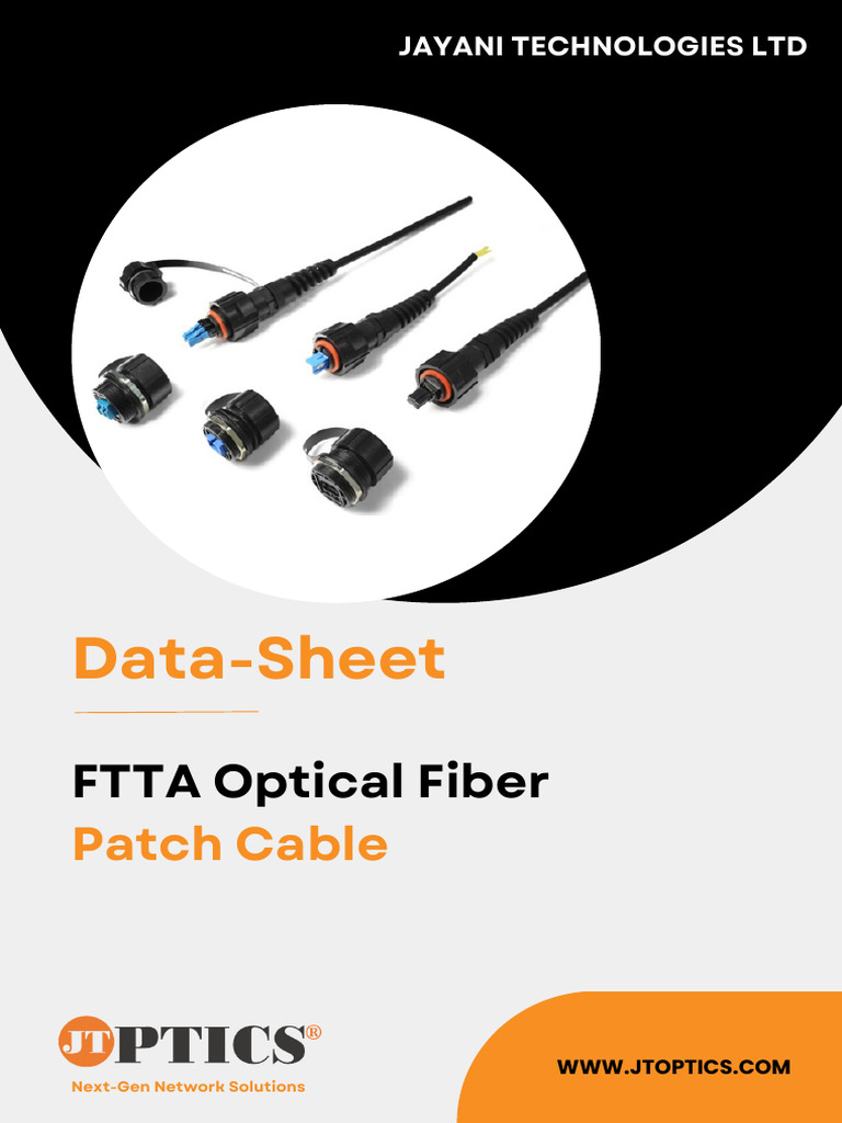 Armored Outdoor FTTA OFC Patch Cable Data Sheet by JTOPTICS | PDF | Optical Fiber | Manufactured ...