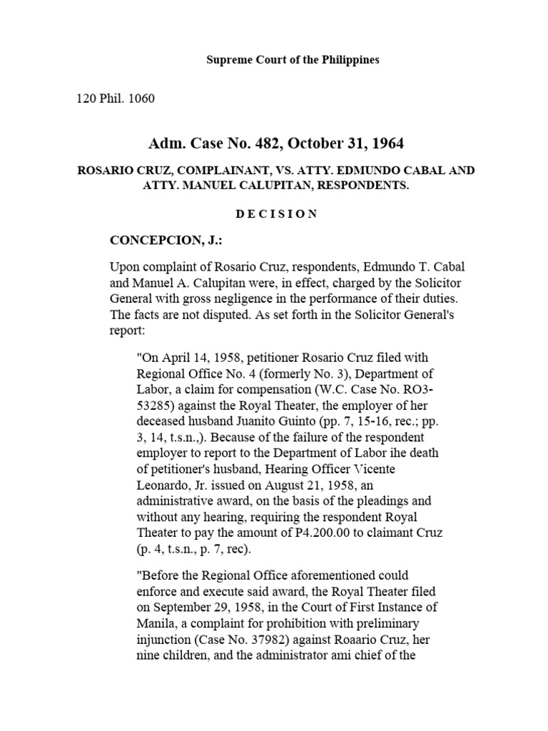 Supreme Court Case on Legal Negligence | PDF | Complaint | Writ Of ...