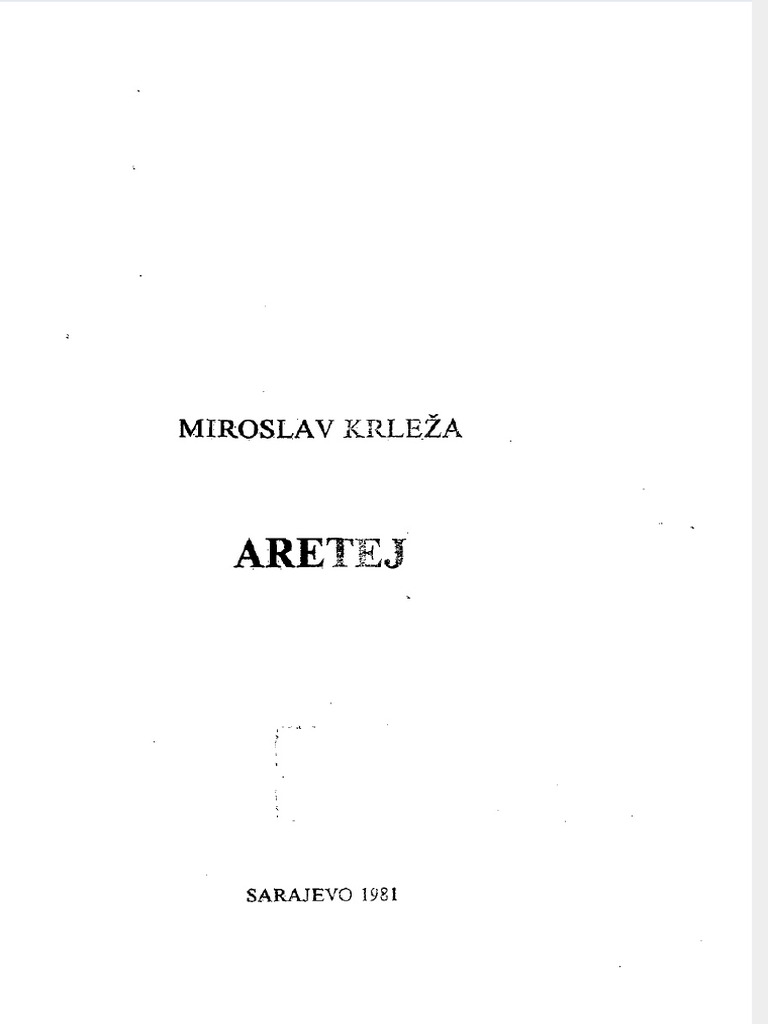 Miroslav Krleza - Aretej | PDF