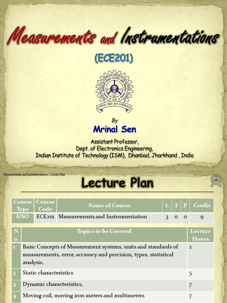 Measurements and Instrumentations Till First Order System | PDF | Observational Error | Errors ...