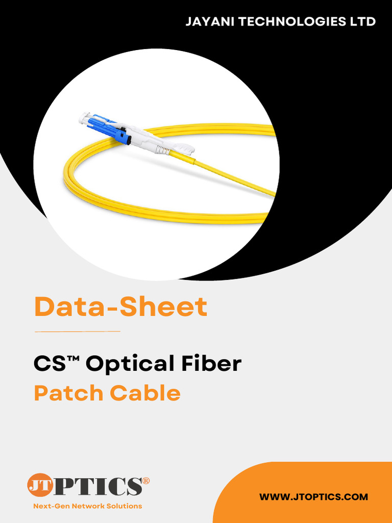 CS Optical Patch Cable Data Sheet by JTOPTICS | PDF | Optical Fiber ...