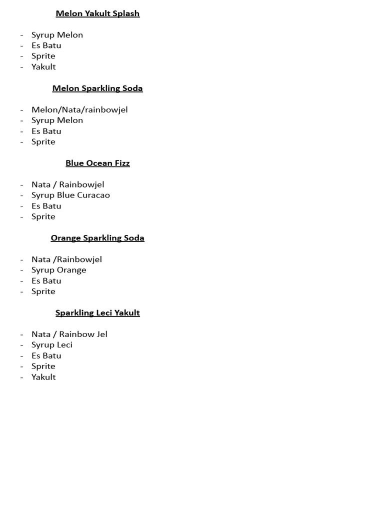 Melon Yakult Splash | PDF | Cocina, comidas y vino