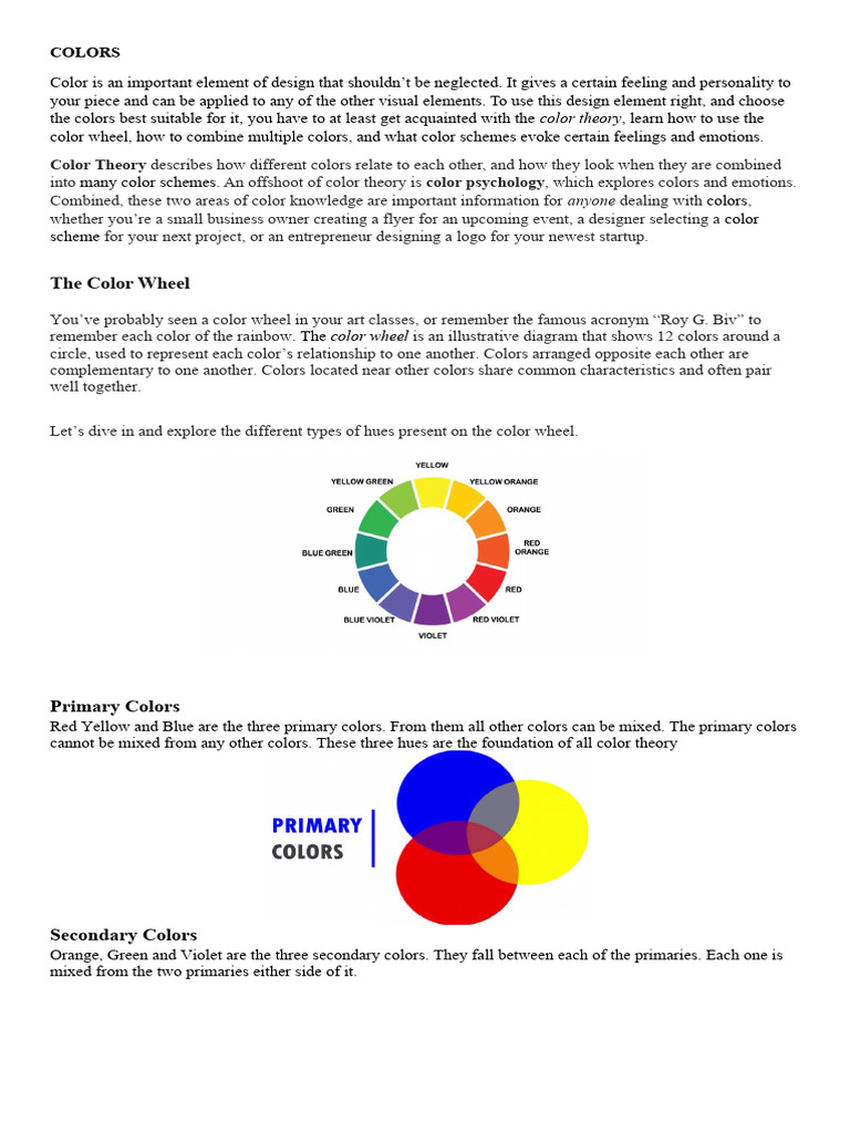 COLOR | PDF | Color | Visual Perception
