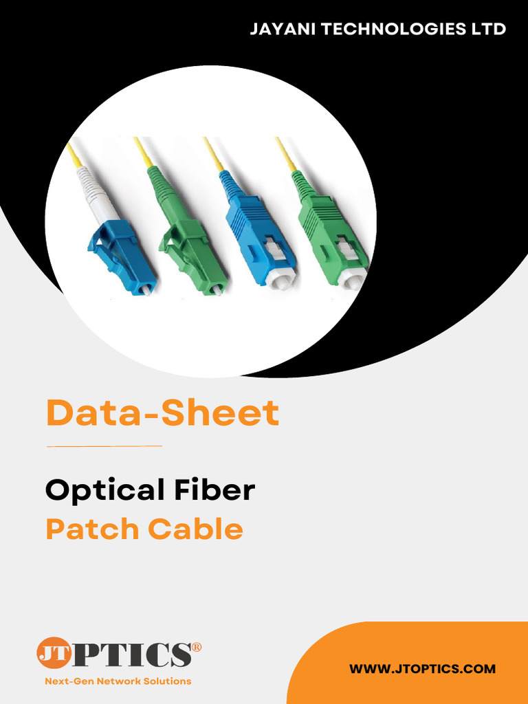 Optical Patch Cables Data Sheet by JTOPTICS | PDF | Optical Fiber ...