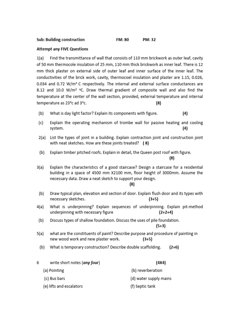 Assignment | PDF | Building Insulation | Wall