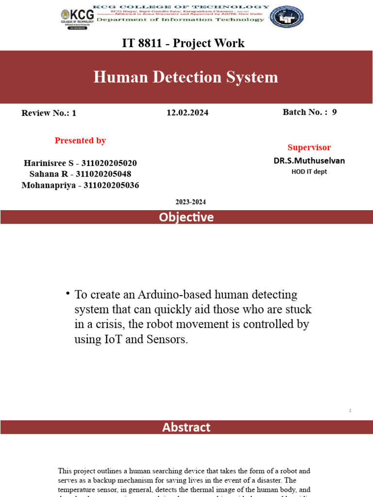 Updated 1st Review | PDF | Infrared | Internet Of Things
