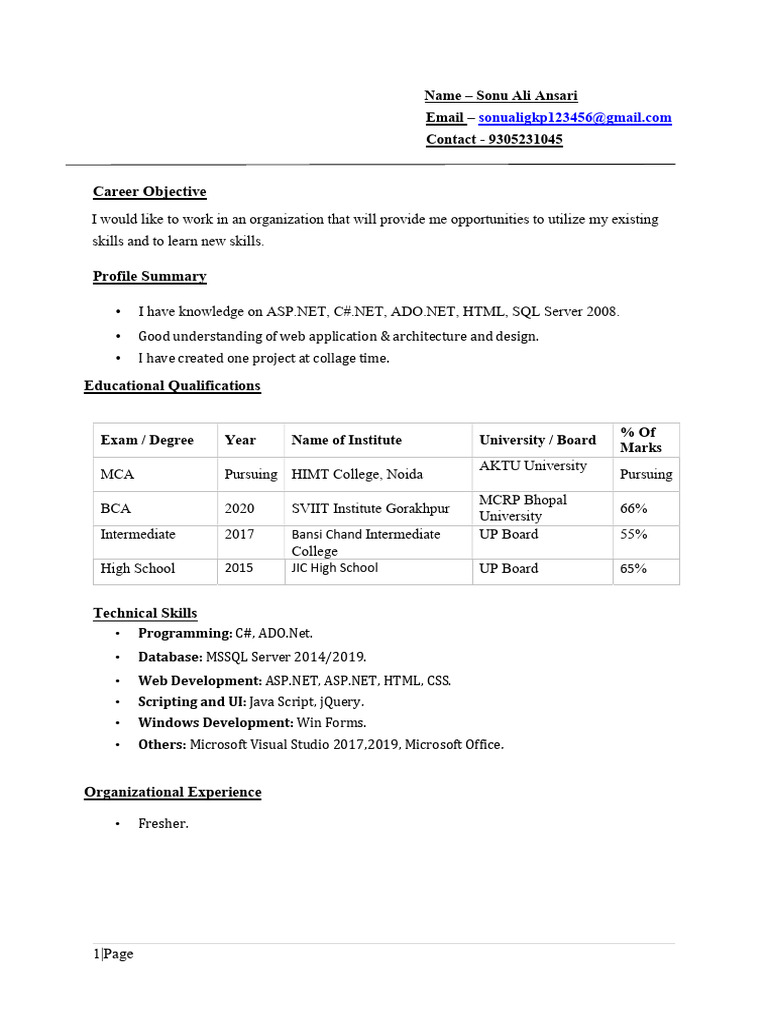 sameerpdf - resume | PDF | Active Server Pages | Microsoft Sql Server