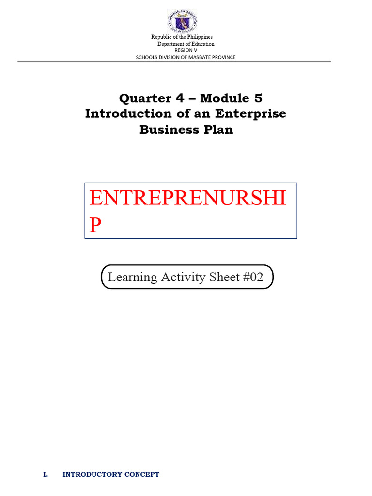 Las Entrep (2) | PDF | Business Plan | Entrepreneurship