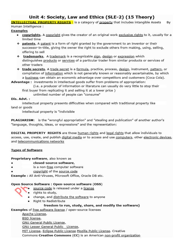 Society - Law and Ethics (SLE-2) (15 Theory) | PDF | Computer Forensics ...