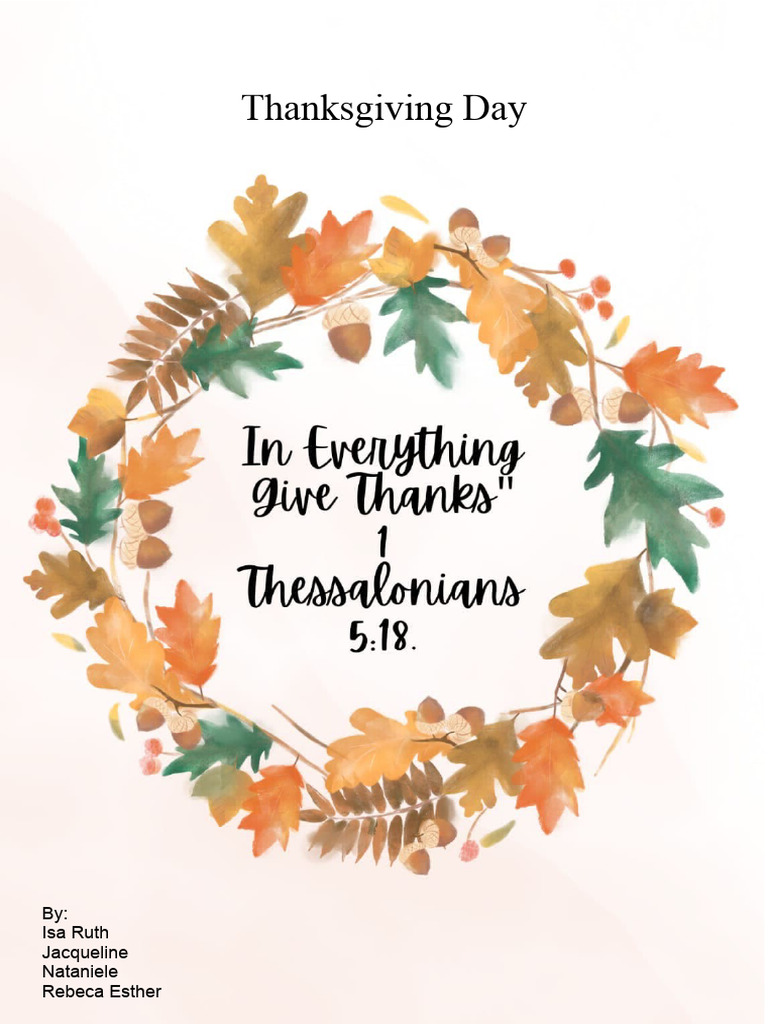 Thanksgiving Day | PDF | Thanksgiving | Gratitude