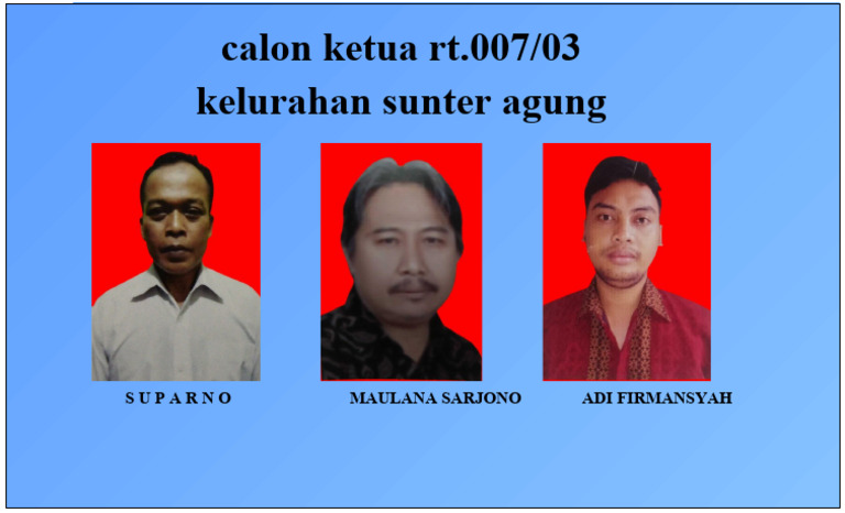 POSTER Calon Ketua RT | PDF