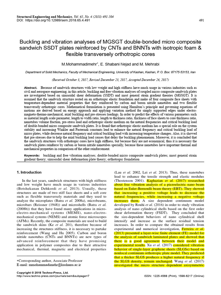 Shabani-14 SEM70508C | PDF | Carbon Nanotube | Buckling
