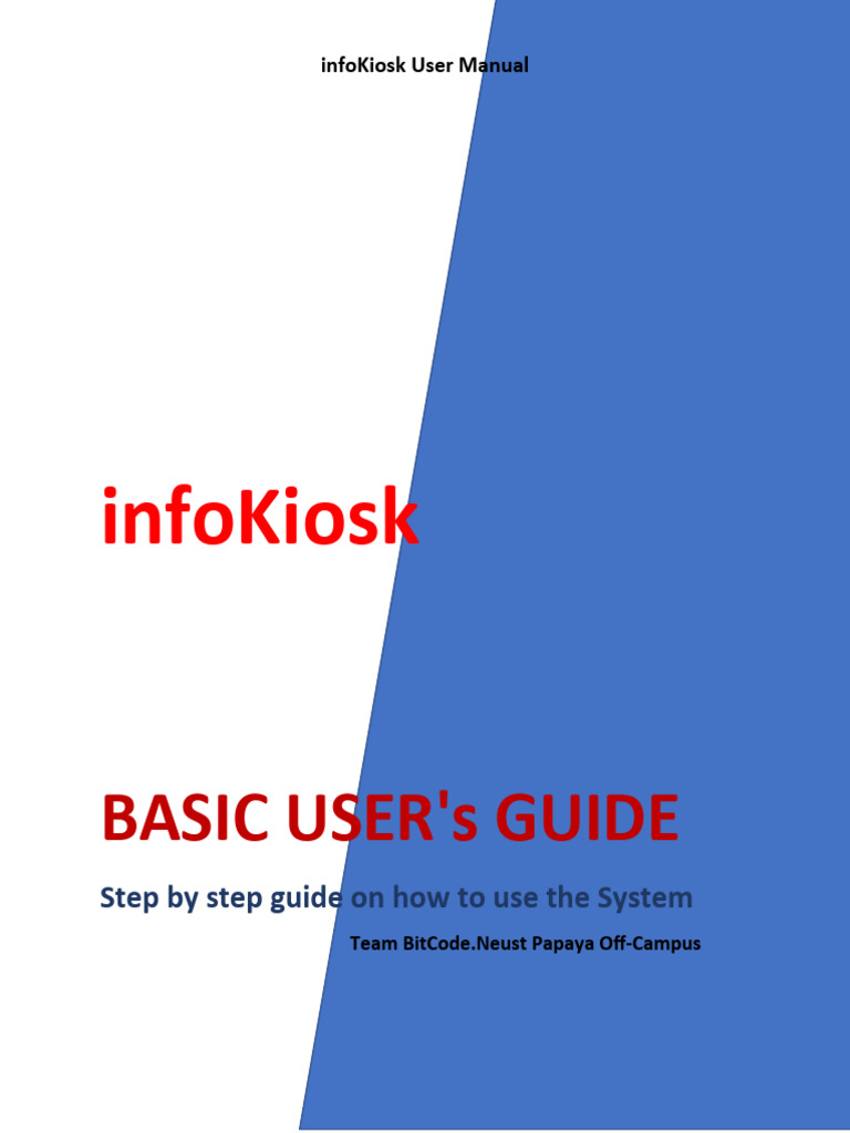 Infokiosk UserManual-1 | PDF | Qr Code | User (Computing)