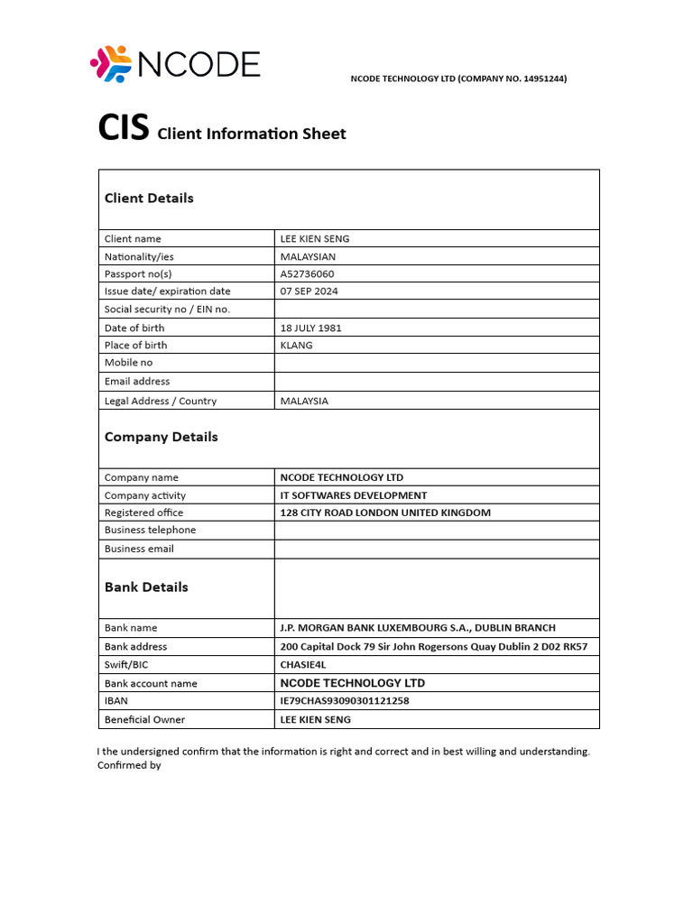 Cis-Ncode Technology LTD - 240208 - 000121 | PDF