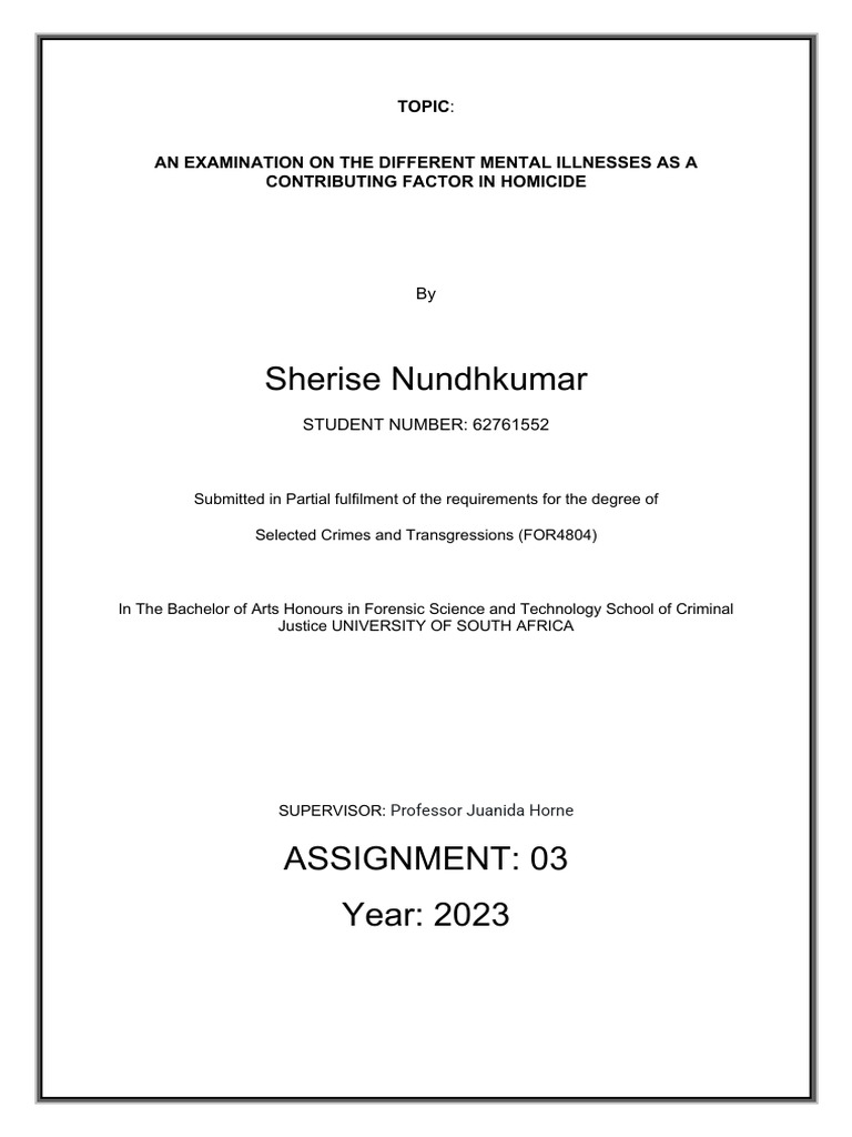 Assignment 3 | PDF | Mental Disorder | Psychotherapy