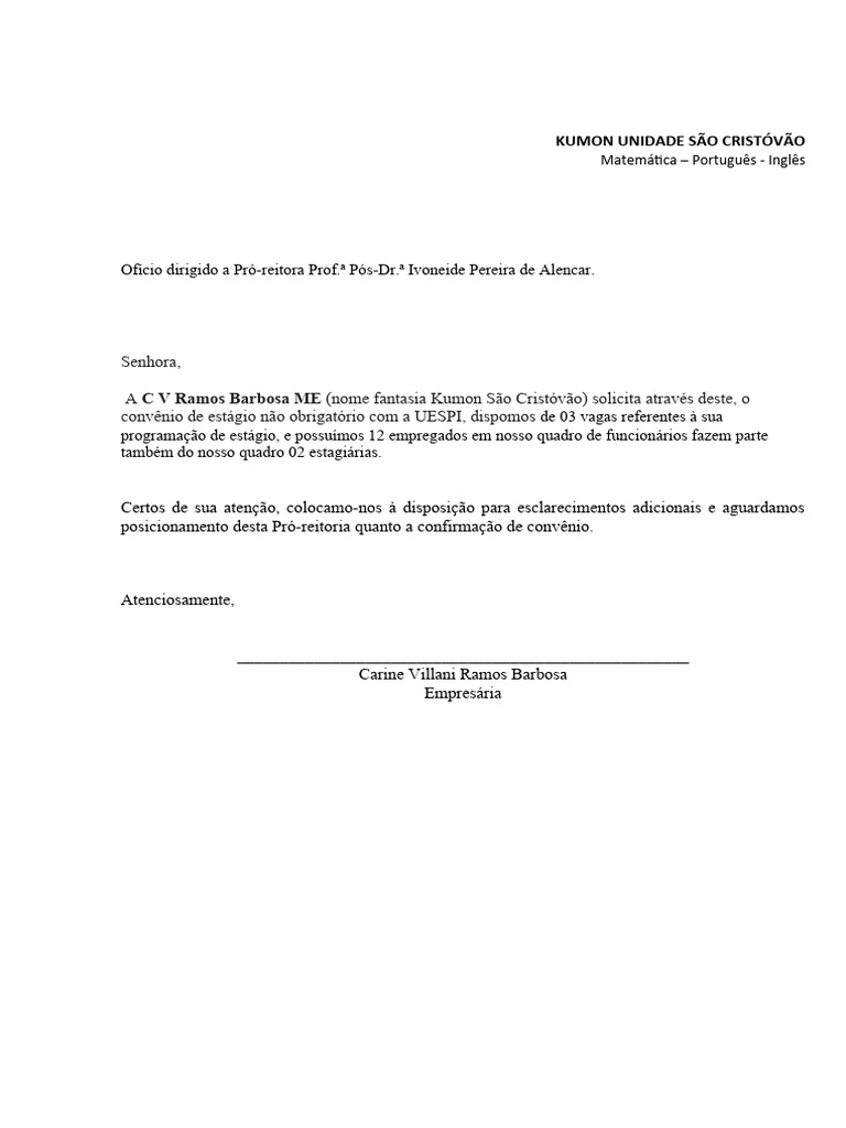 Modelo de Oficio | PDF