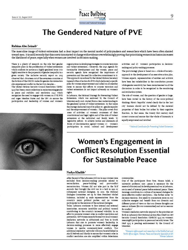 The gender nature of PVE | PDF | Justice | Crime & Violence